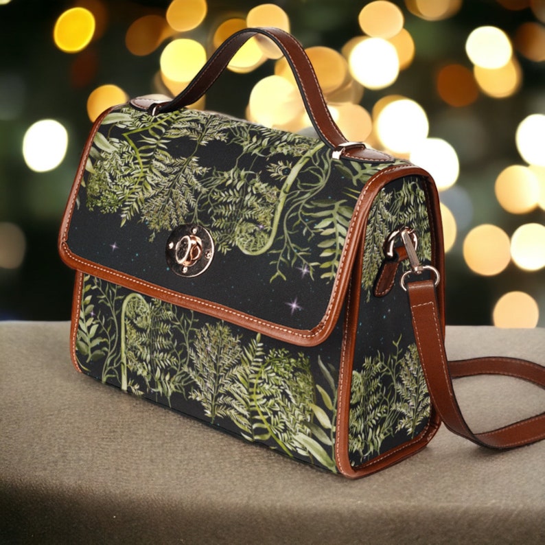 Cottagecore Boho Fern Forest Canvas Satchel Bag Cute Boho - Etsy