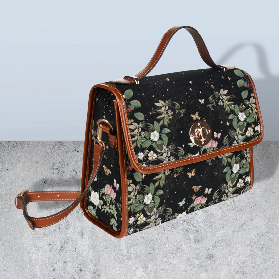 Cottagecore Green Canvas Satchel Bag Cute Women Nature - Etsy