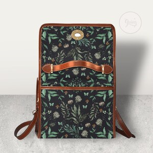 Mystical Witch Mini Messenger Bag, Mushroom Forest Dark Academia Black ...