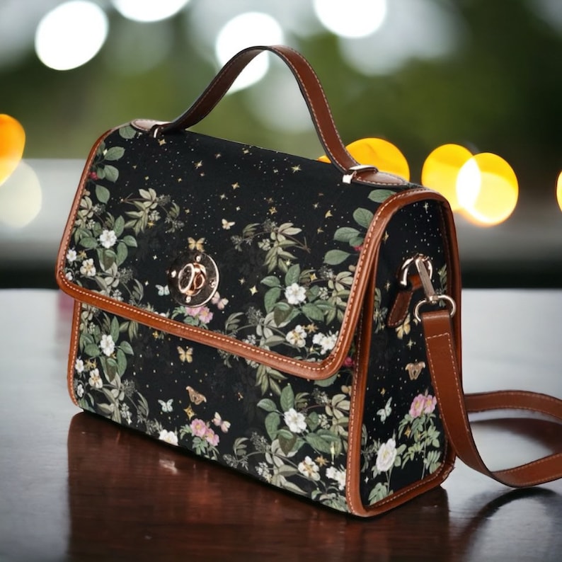 Cottagecore Green Canvas Satchel Bag Cute Women Nature - Etsy