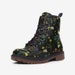 Boho Cottagecore Wildflowers Leather Boots, Cottagecore Floral ...