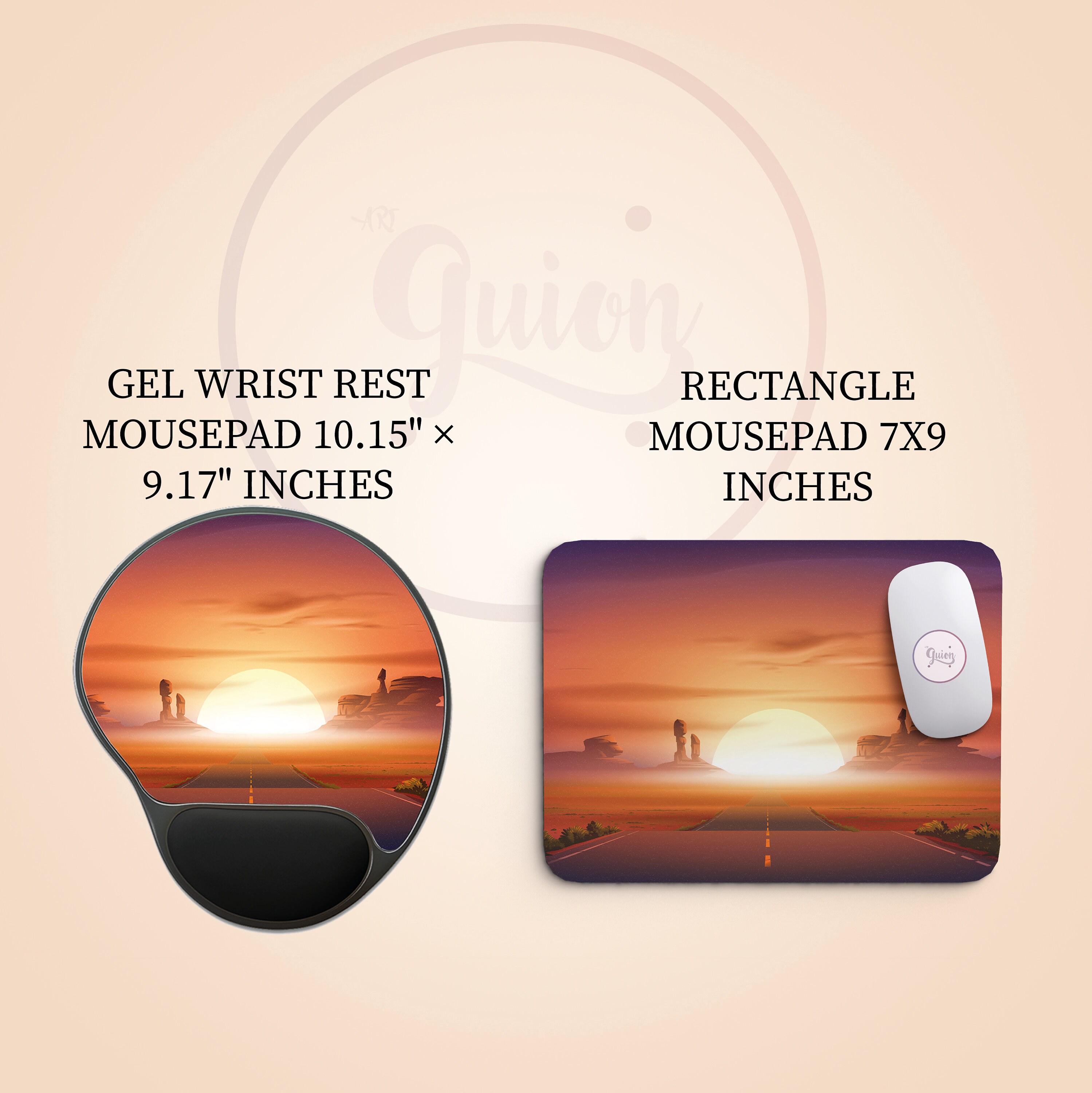 Sunset Mountains Landscape Green Desk Mat Extra Large Desk - Etsy