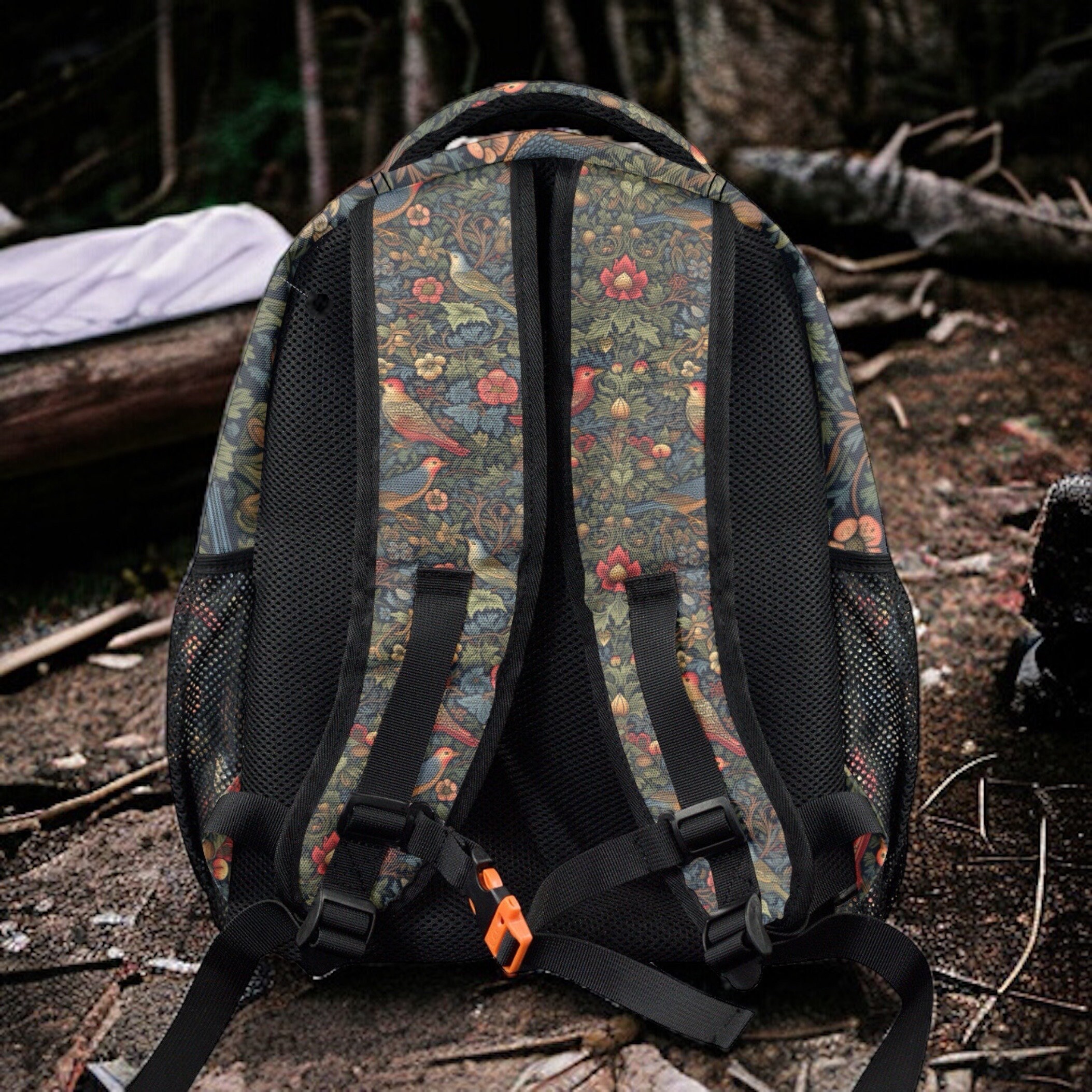 Cute Birds Forest Cottagecore backpack, green nature forest backpack ...