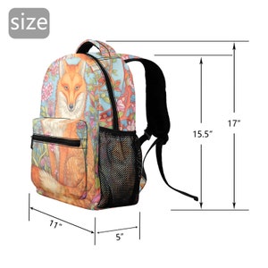 Cute Cottagecore Forest Animal Fox Backpack, Nature Forest Backpack ...