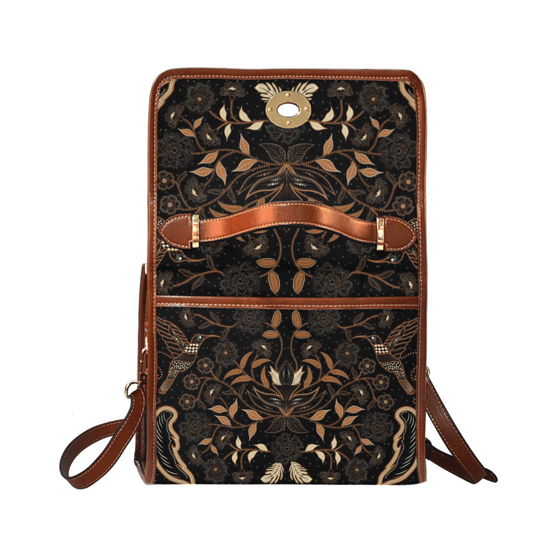 Cottagecore Floral Witch Canvas Satchel Bag Victorian Crossed - Etsy