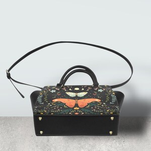 Moon Phases Botanical Moth Shoulder Bag, Cottagecore Witchy Moth ...