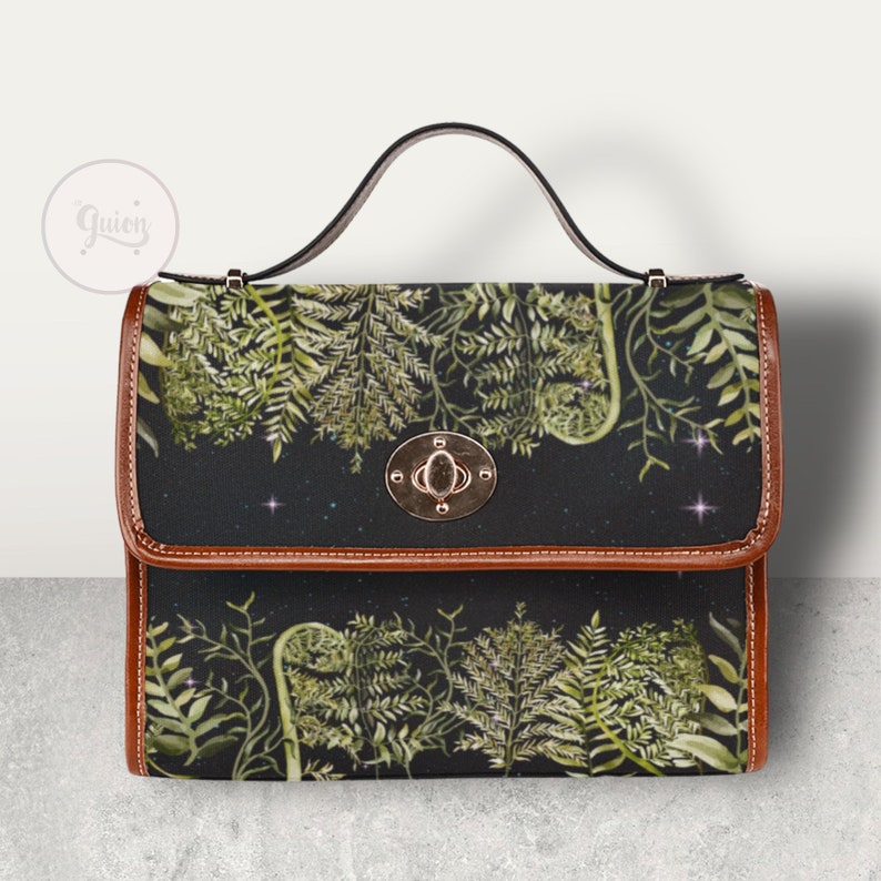 Cottagecore Boho Fern Forest Canvas Satchel Bag Cute Boho - Etsy