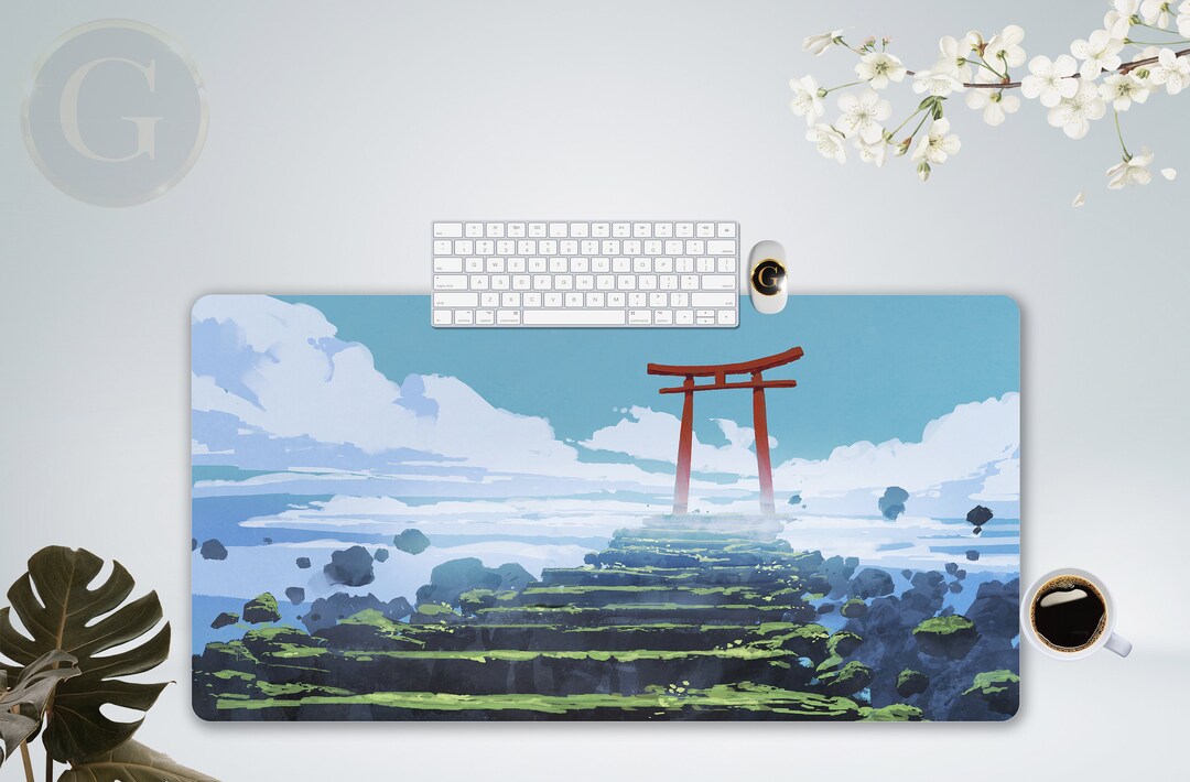 Japanese Torii Gate Anime Scenery Desk Mat, Multiple Sizes Available ...