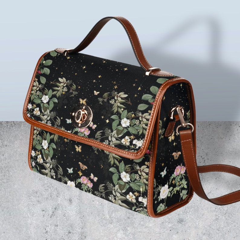 Cottagecore Green Canvas Satchel Bag Cute Women Nature - Etsy
