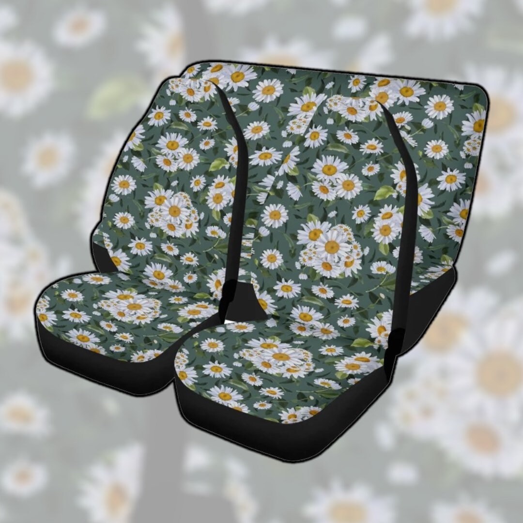 Boho Cottagecore Wildflower Daisy Car Seat Covers Cute - Etsy