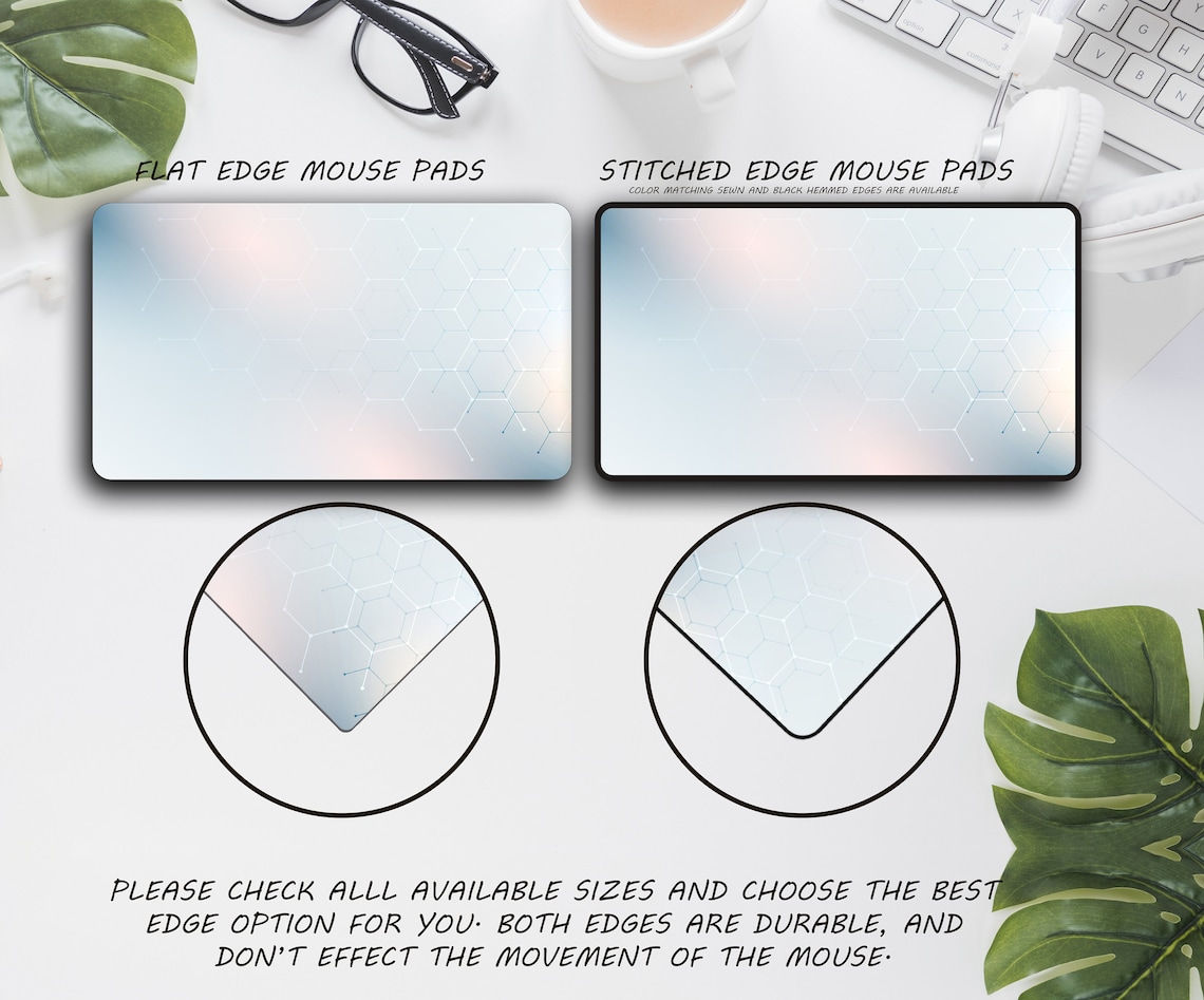 Cute Pink Sakura Flower on Marble Decorative Mouse Pad Large - Etsy