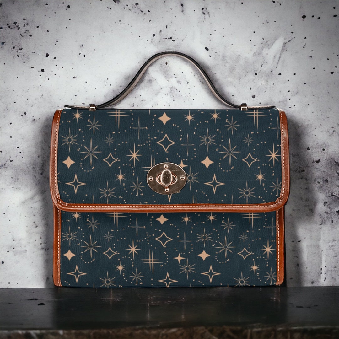 Cottagecore Witch Canvas Satchel Bag, Cute Women Mushroom Crossed Body ...