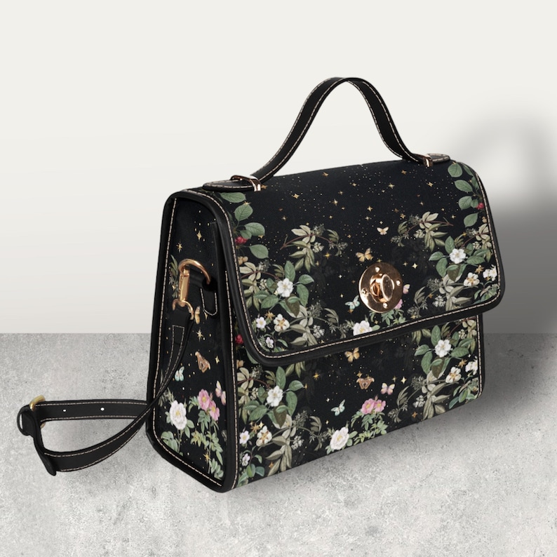 Cottagecore Green Canvas Satchel Bag Cute Women Nature - Etsy