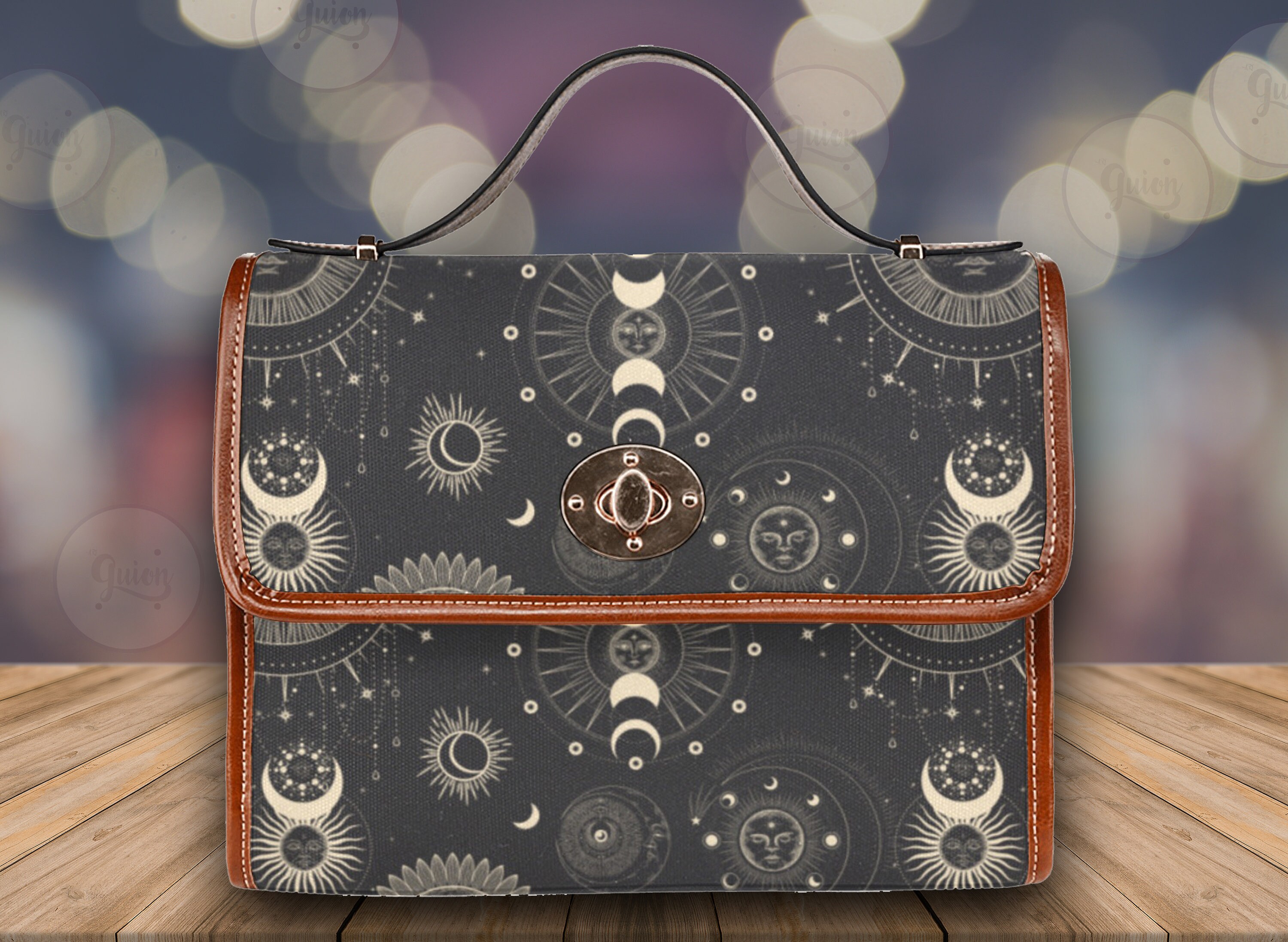 Cottagecore Witch Canvas Satchel Bag Cute Women Rose Moon | Etsy