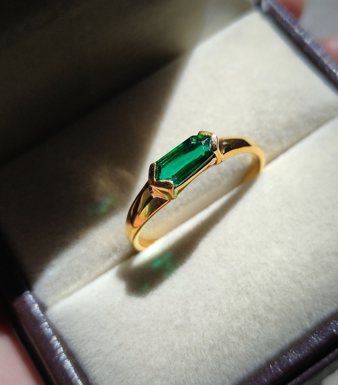 Green Garnet Tsavorite Taper Cut /arrow Shape Gemstone /sterling Silver ...