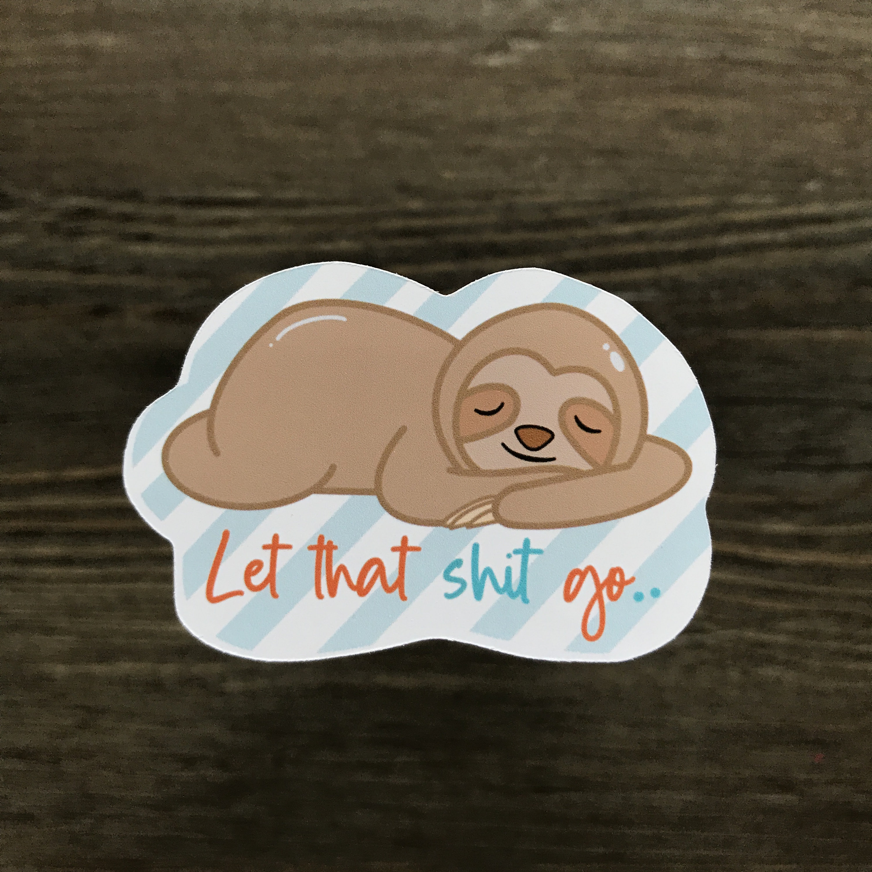 Let it go... Sloth sticker sloth sticker animal stickers - Etsy España