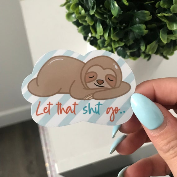 Let it go... Sloth sticker sloth sticker animal stickers - Etsy España