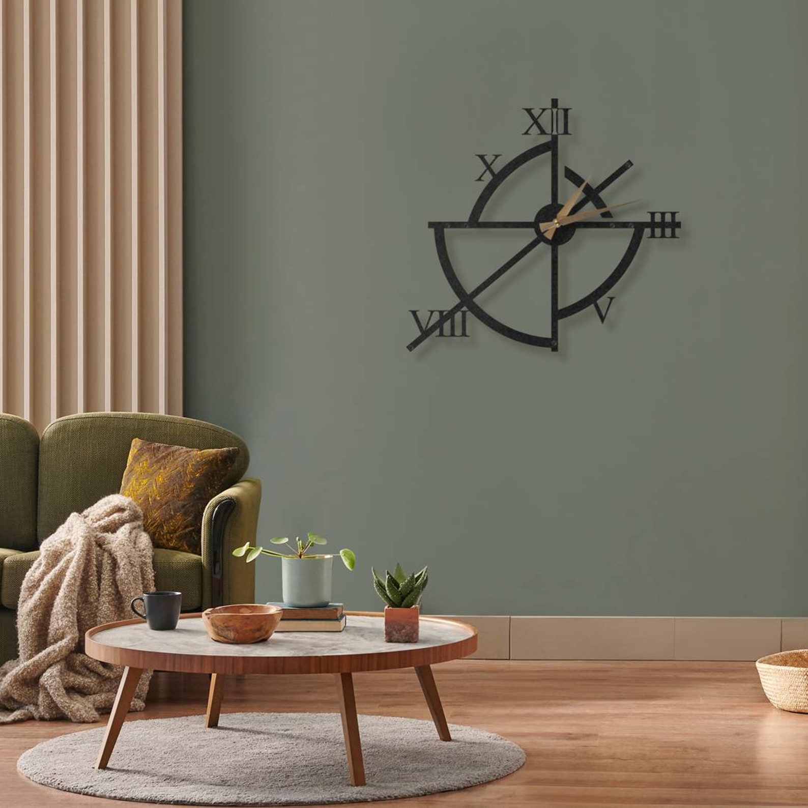 Compass Metal Wall Clock Wall Decor Art Wall Art Special - Etsy