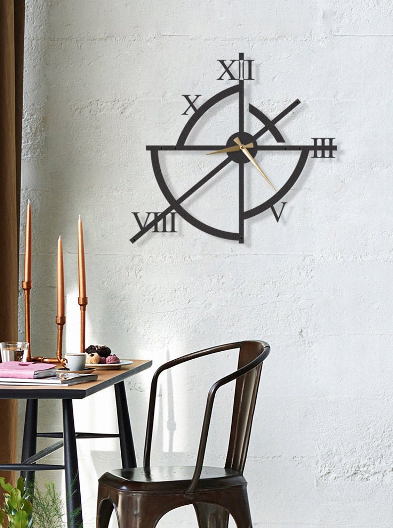 Compass Metal Wall Clock Wall Decor Art Wall Art Special - Etsy