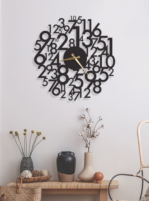 Number Clock Metal Wall Art Metal Wall Clock Wall Decor | Etsy