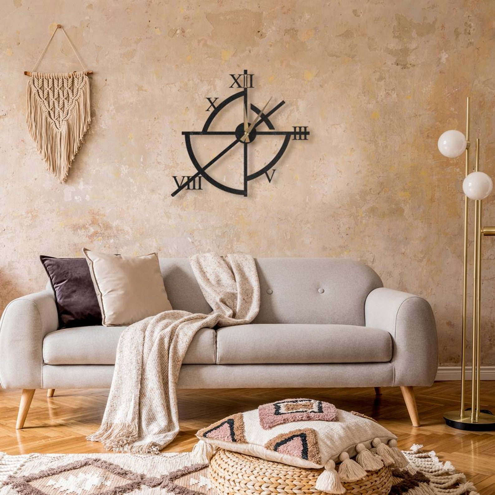 Compass Metal Wall Clock Wall Decor Art Wall Art Special - Etsy