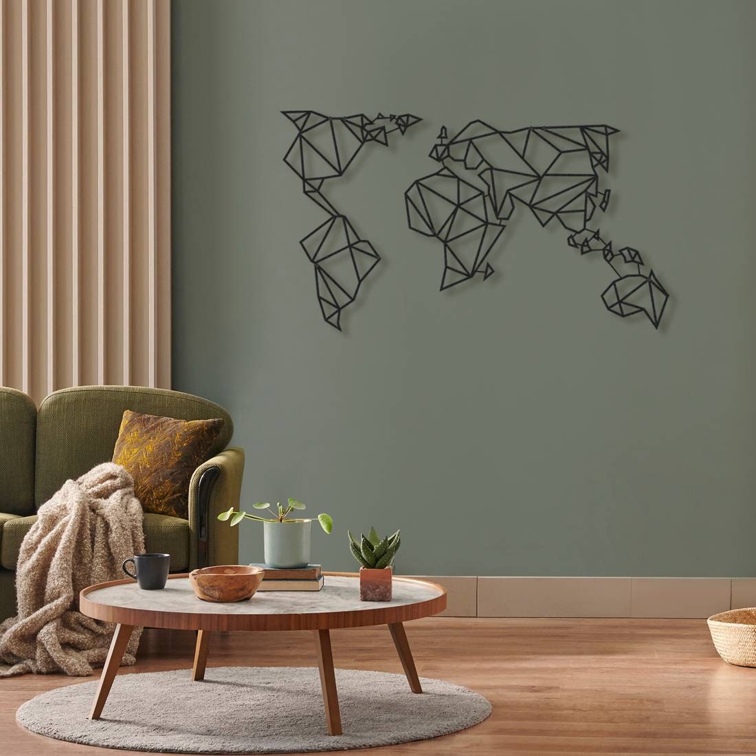 World Map Wall Decor, Art, Wall Art, Gifts for Art-lover, Housewarming ...