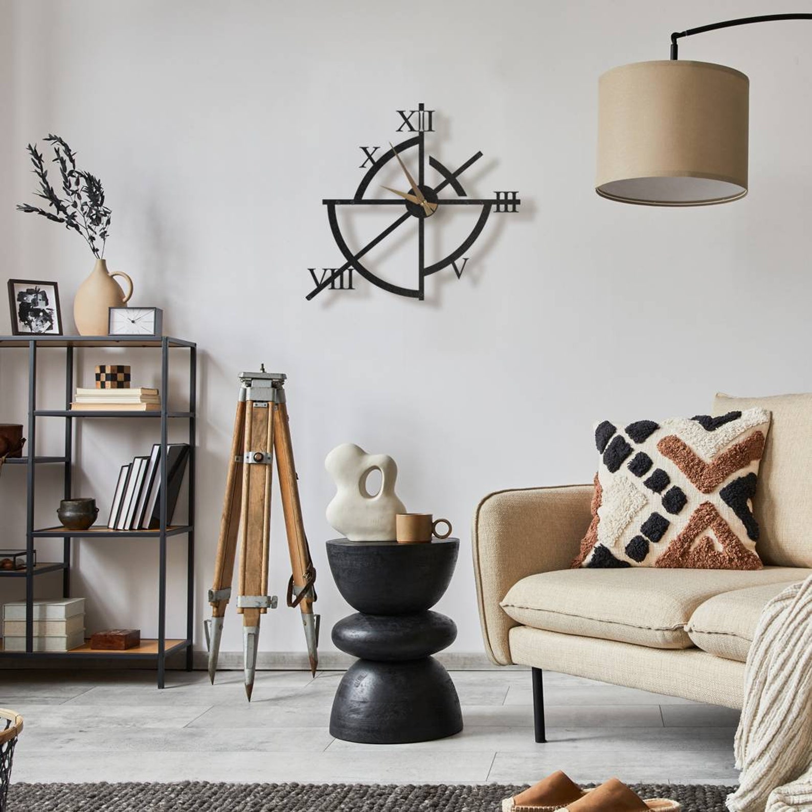 Compass Metal Wall Clock Wall Decor Art Wall Art Special - Etsy