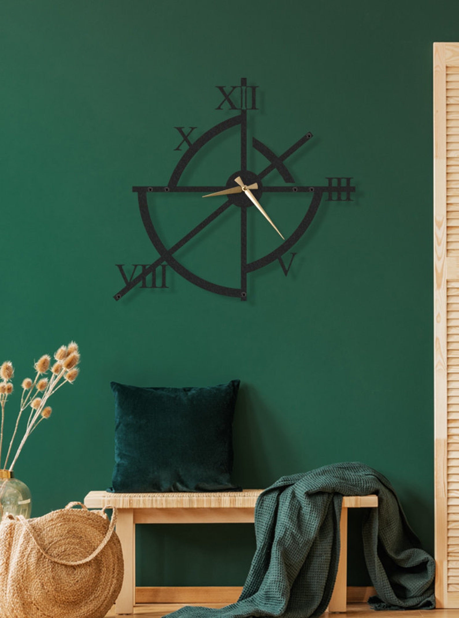 Compass Metal Wall Clock Wall Decor Art Wall Art Special | Etsy