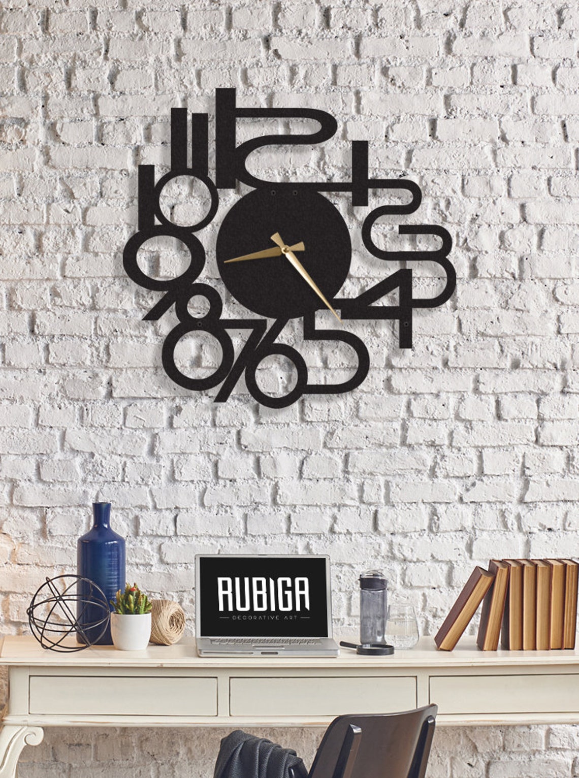 Modern Clock Metal Wall Art Metal Wall Clock Wall Decor - Etsy