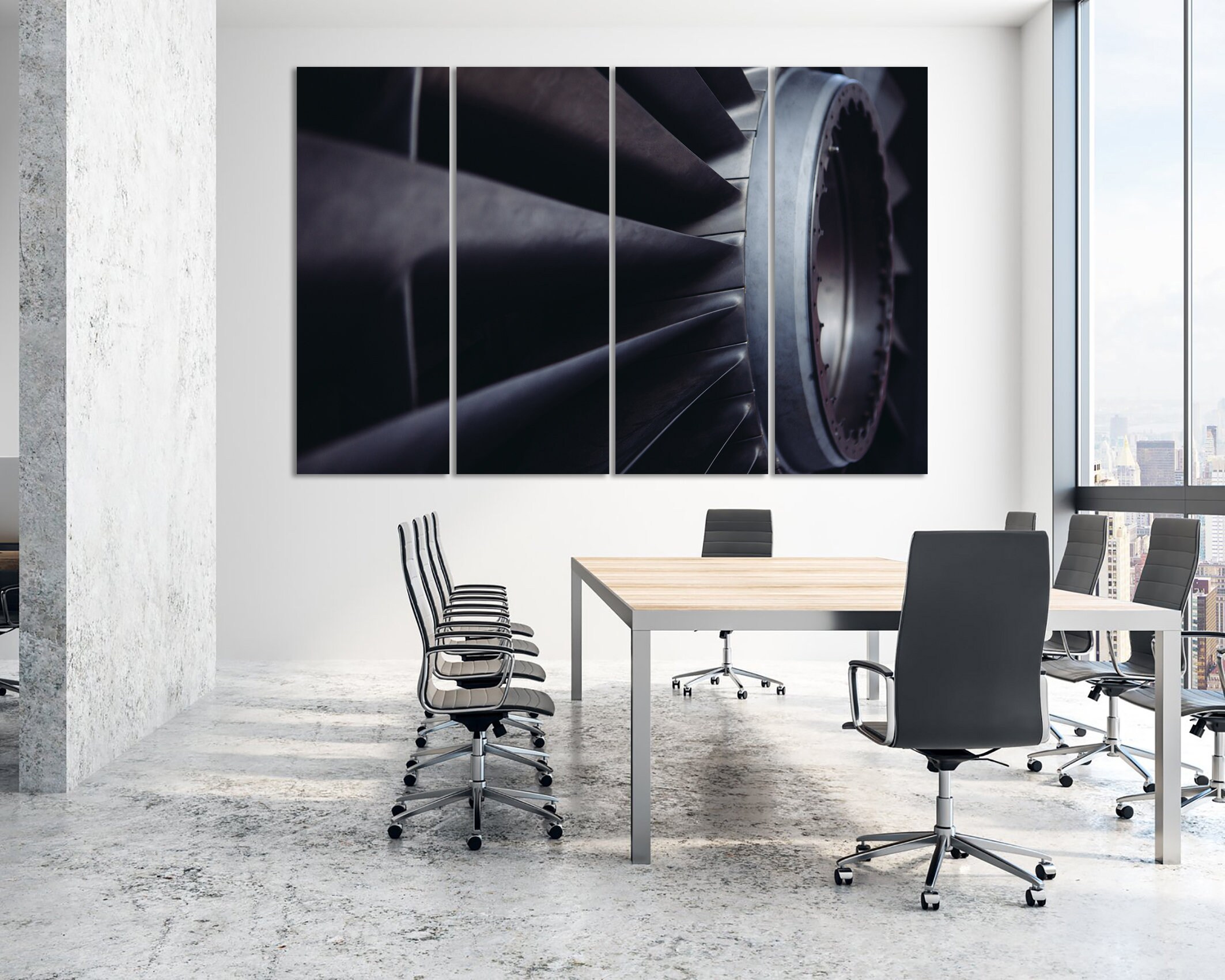Turbine Wheel Wall Art Aitcraft Turbine Blades Canvas Plane Engine ...