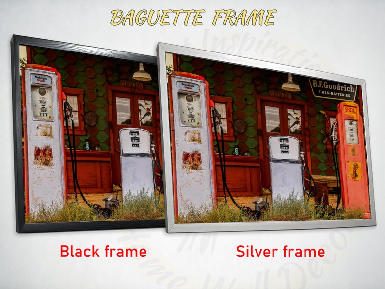 Old Abandoned Gas Station Wall Art Canvas Print Vintage Gas Station ...