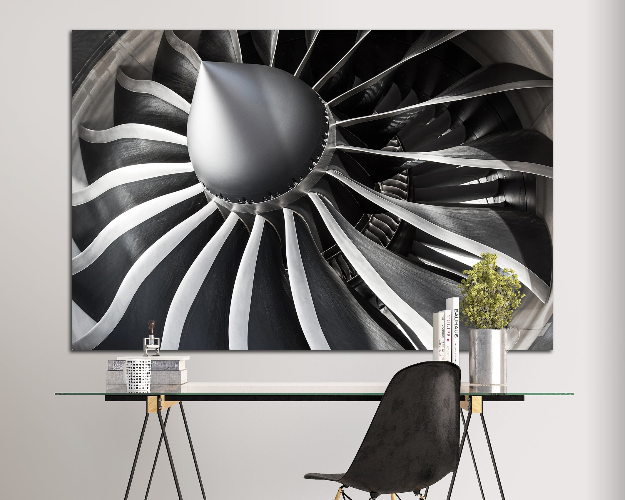 Airplane Turbine Print Jet Engine Canvas Wall Art Abstract - Etsy