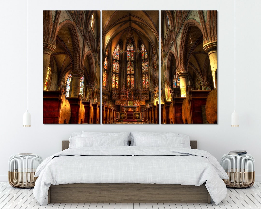 Heaven Religion Wall Decor Large Canvas Wall Art Church Cathedral ...