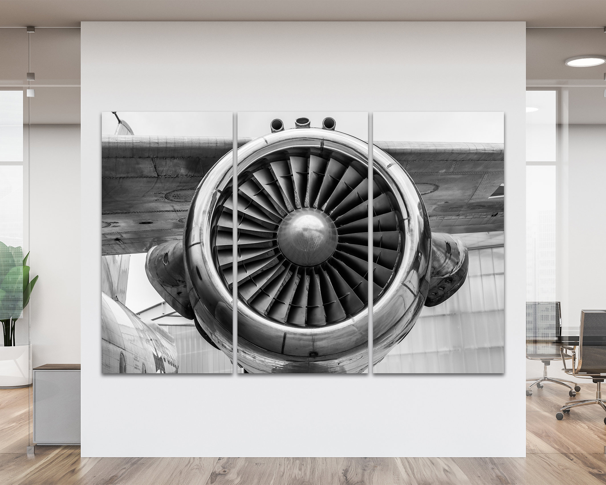Airplane Engine Wall Art Aitcraft Turbine Canvas Print Jet Engine Wall ...