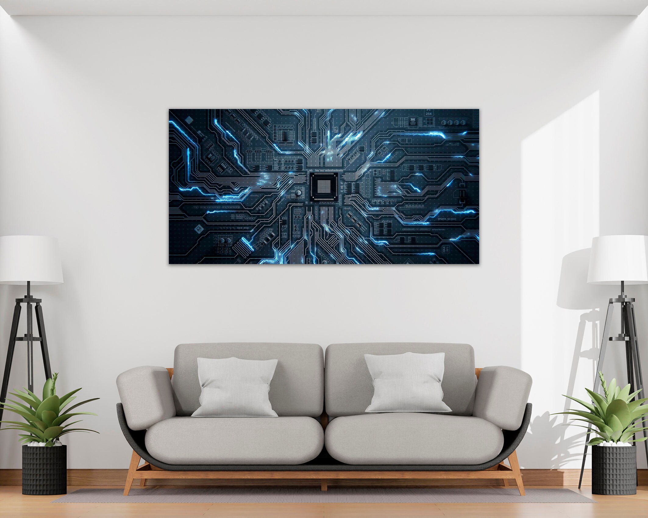 Blue Circuit Art Abstract Artwork Of Printed Circuit Boards On Craiyon