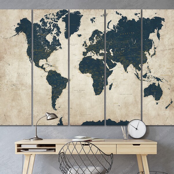 Extra Large Vintage Map - Etsy