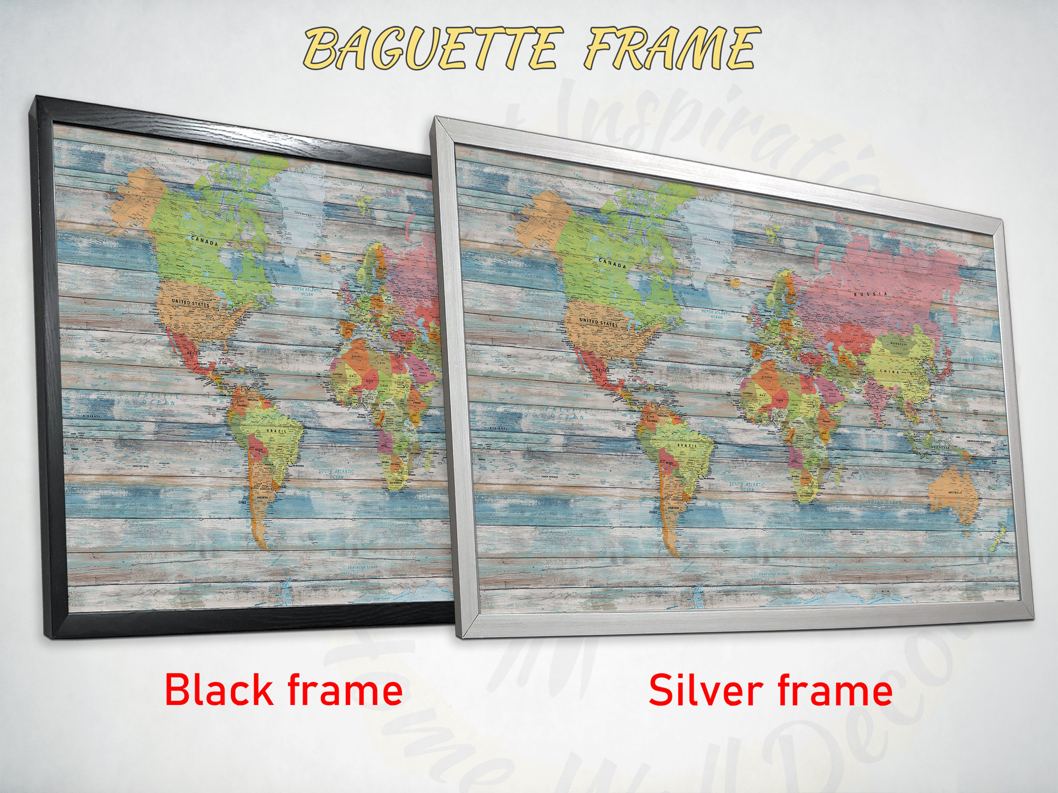 Large World Map Push Pin Nautical Style Huge Travel Wall Decor Modern ...