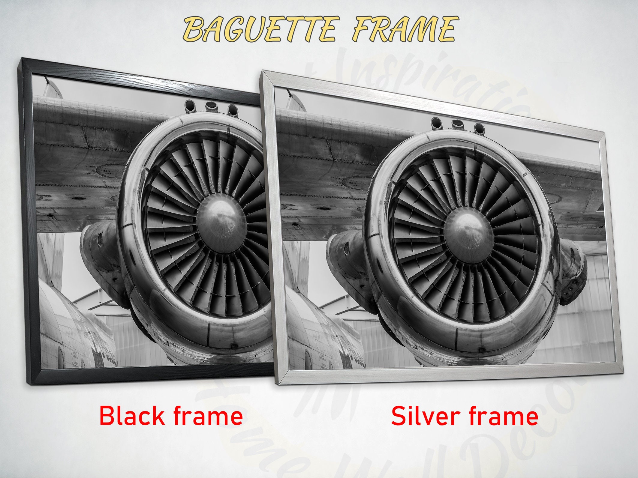 Airplane Engine Wall Art Aitcraft Turbine Canvas Print Jet Engine Wall ...