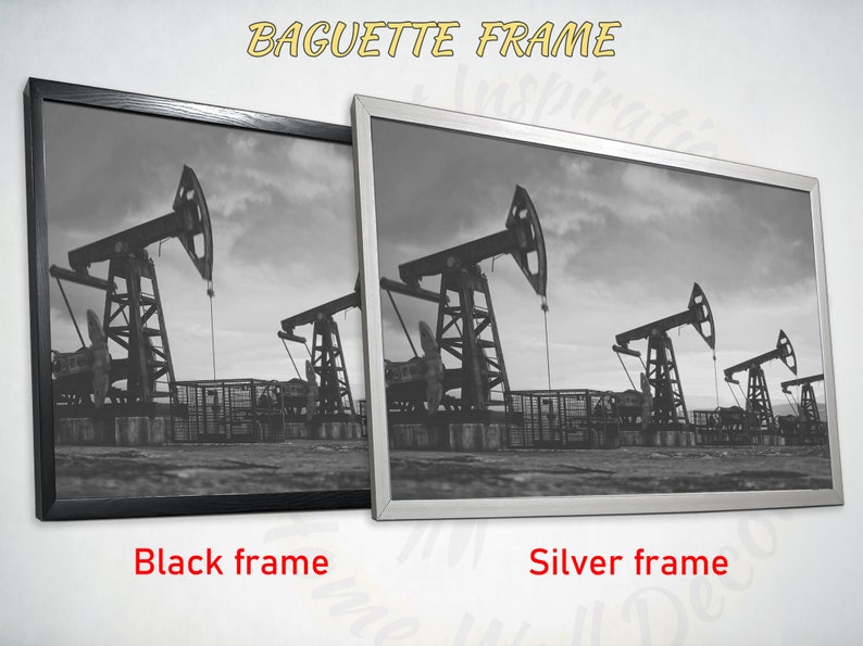 Oil Rig in the Oilfield Large Wall Art Canvas Print Oil and Gas Mining ...