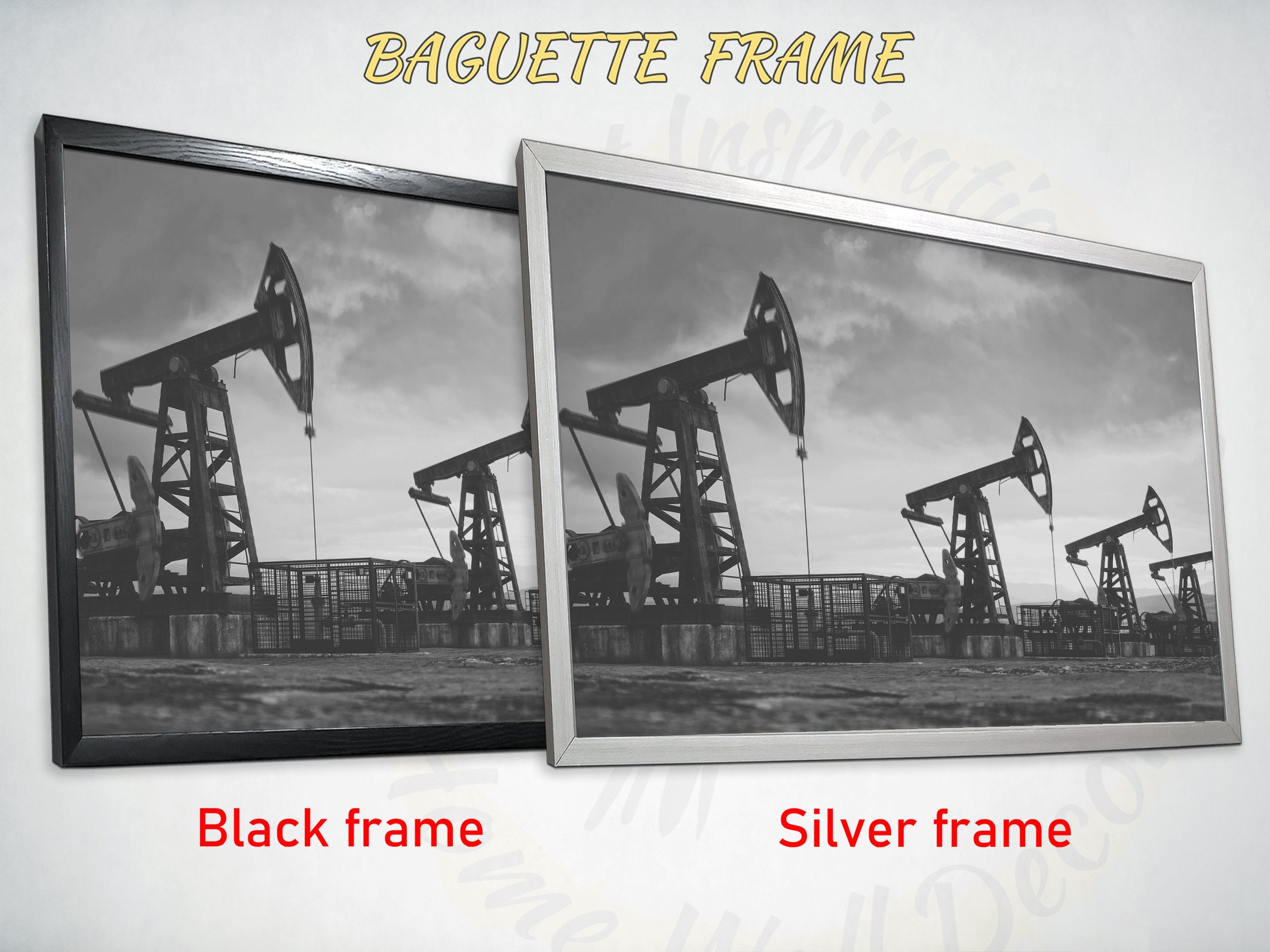 Oil Rig in the Oilfield Large Wall Art Canvas Print Oil and Gas Mining ...