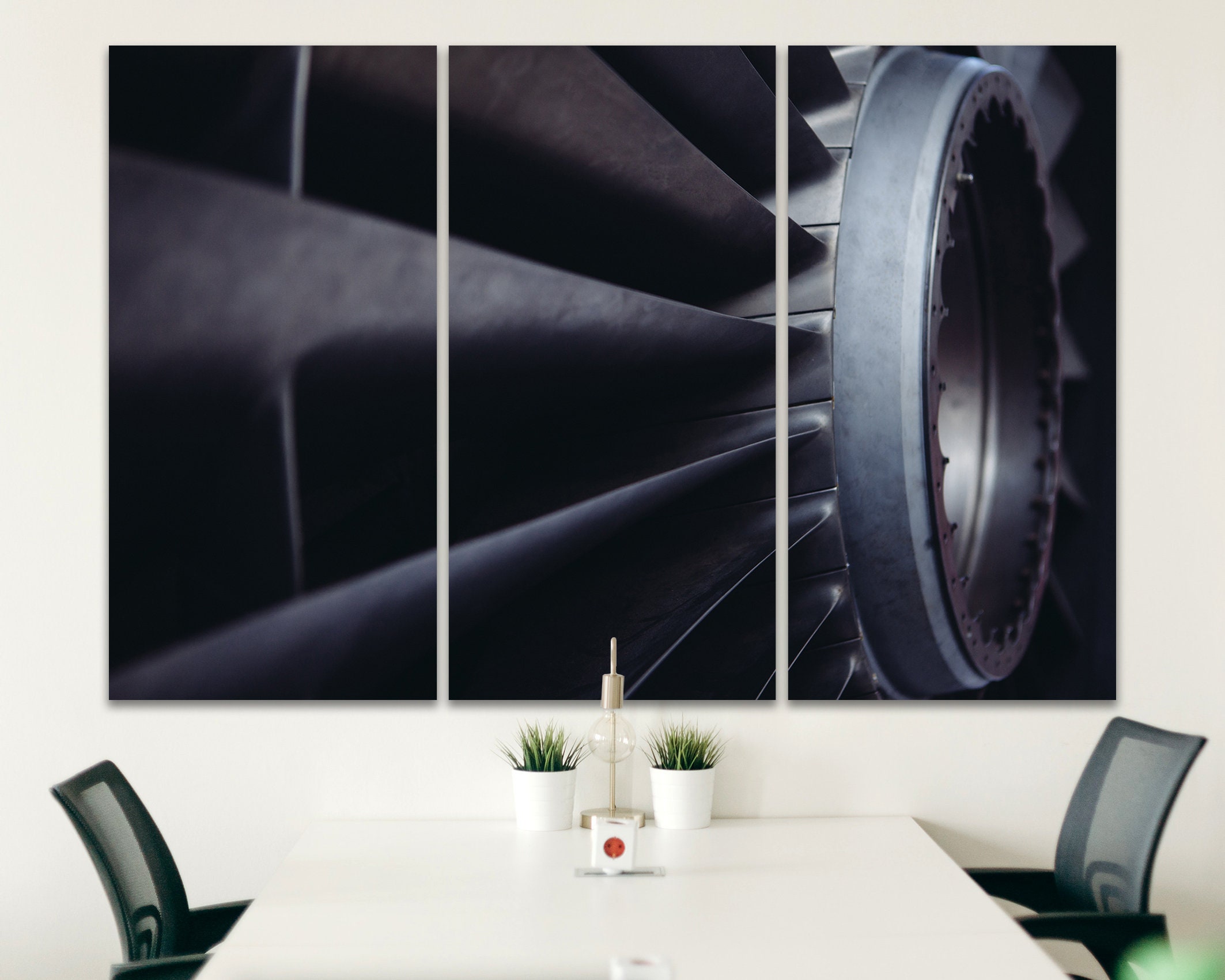 Turbine Wheel Wall Art Aitcraft Turbine Blades Canvas Plane Engine ...