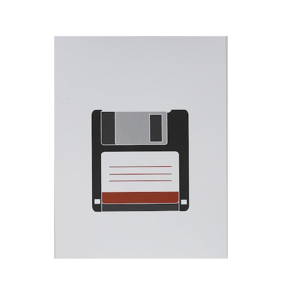 Floppy Disc Workplace Series Card | Etsy