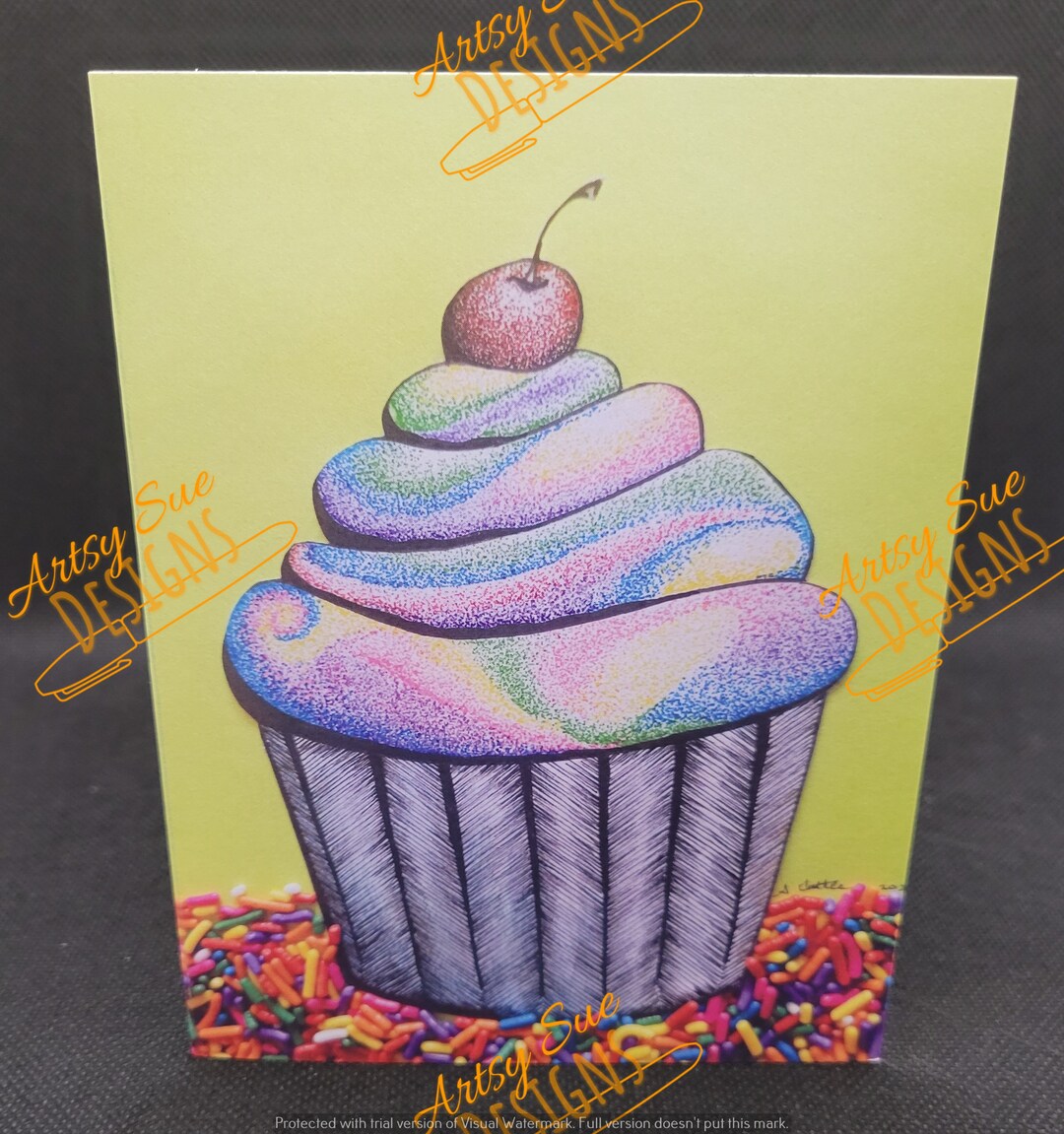 Cupcake Blank Greeting Card - Birthday, Special Occasion - Etsy