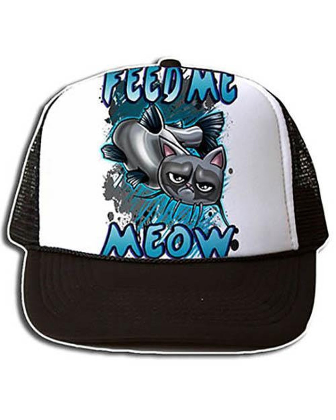 I030 Personalized Airbrush Catfish Snapback Trucker Hat - Etsy