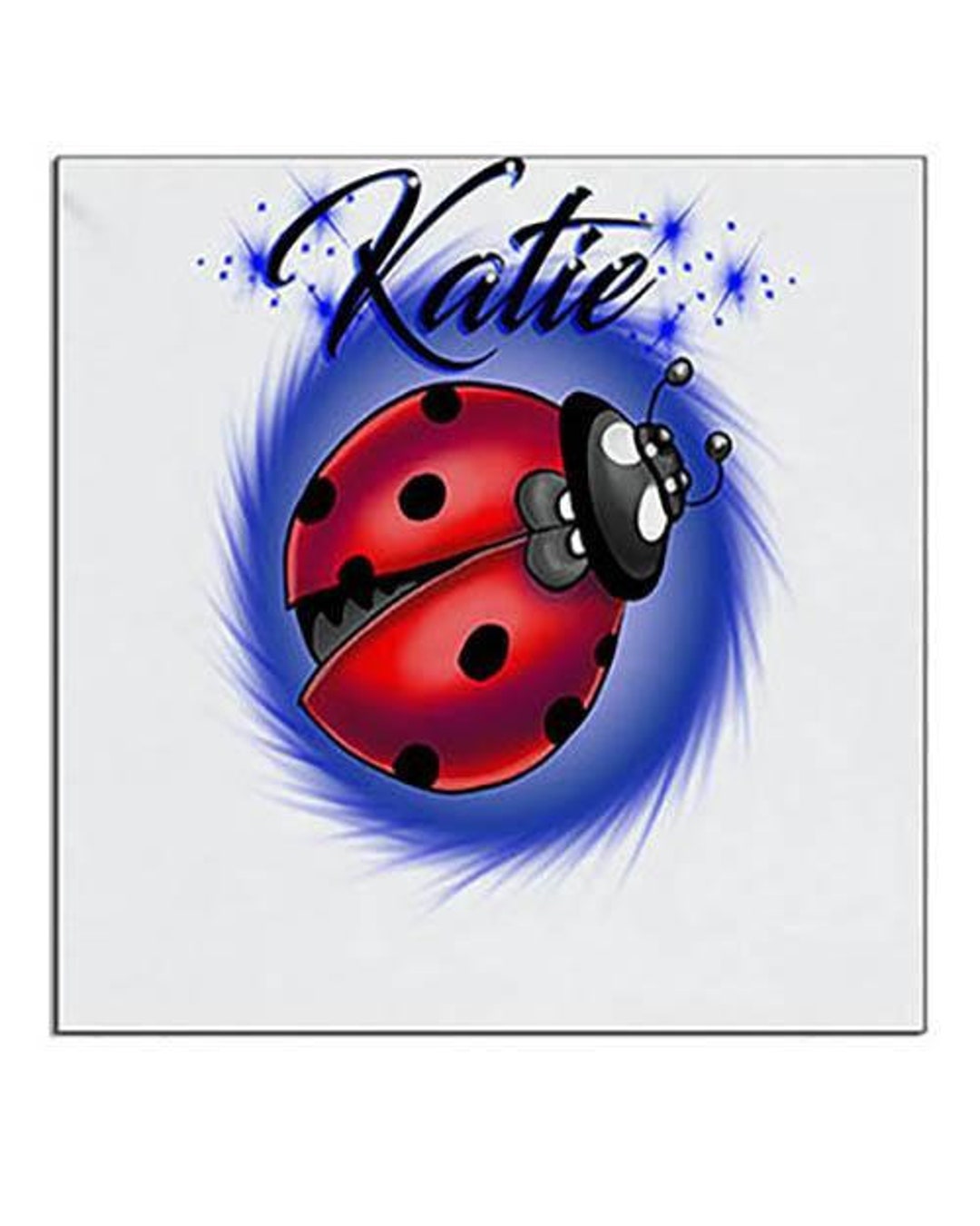 I007 Personalized Airbrush Ladybug Ceramic Coaster - Etsy