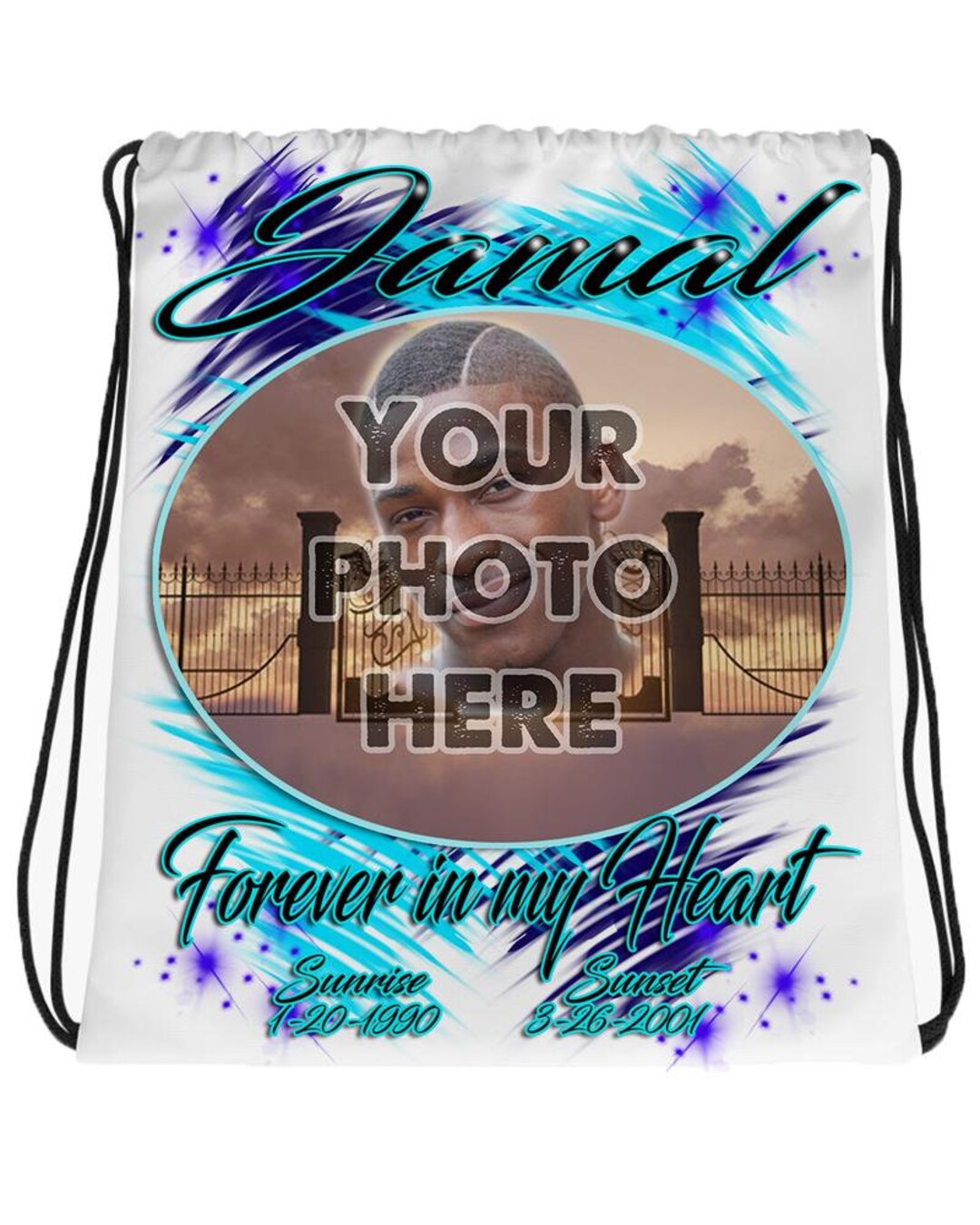 PT006 Photo Picture on Coaster Airbrushed Personalized Custom Name ...