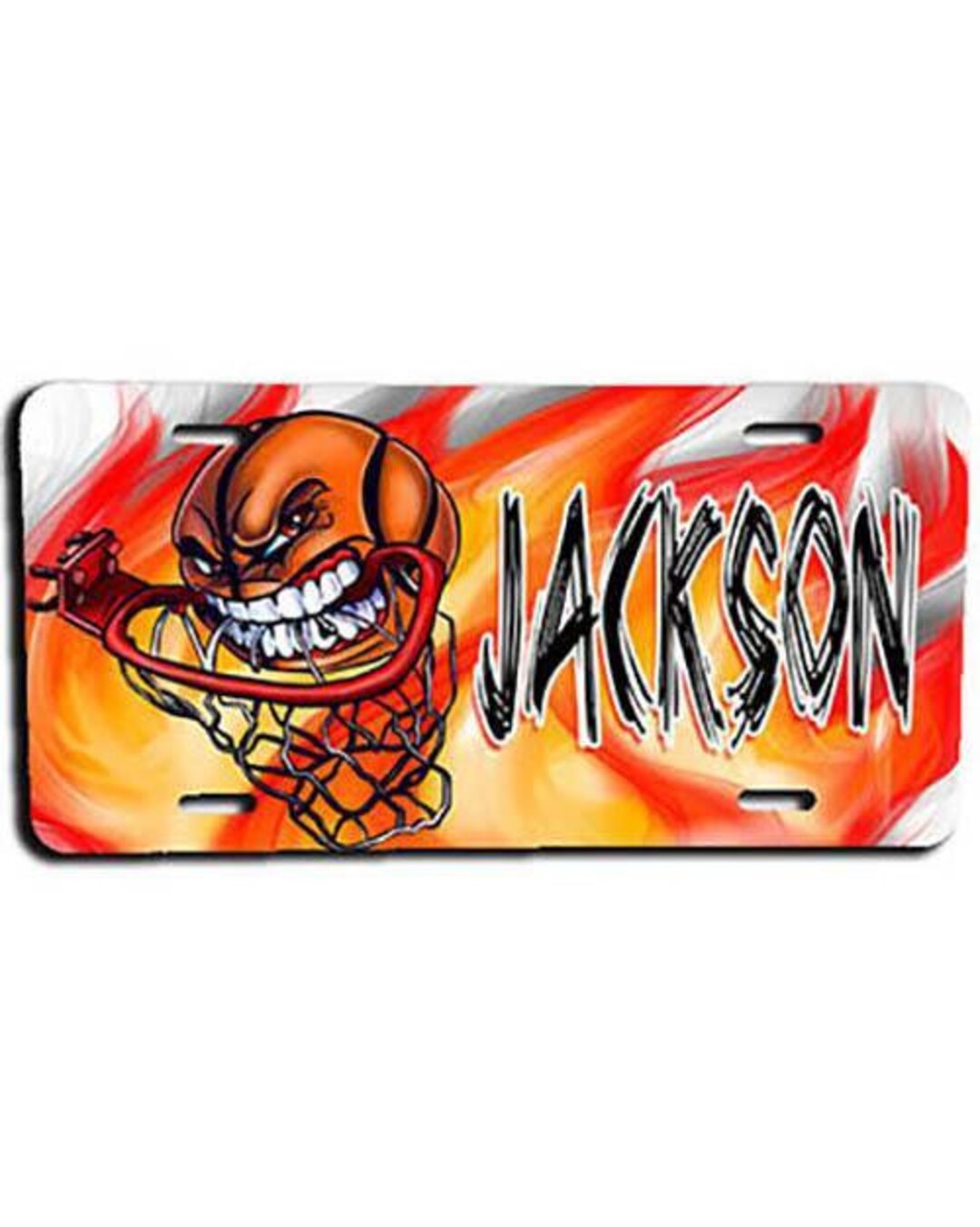 G034 Personalized Airbrush Basketball License Plate Tag - Etsy
