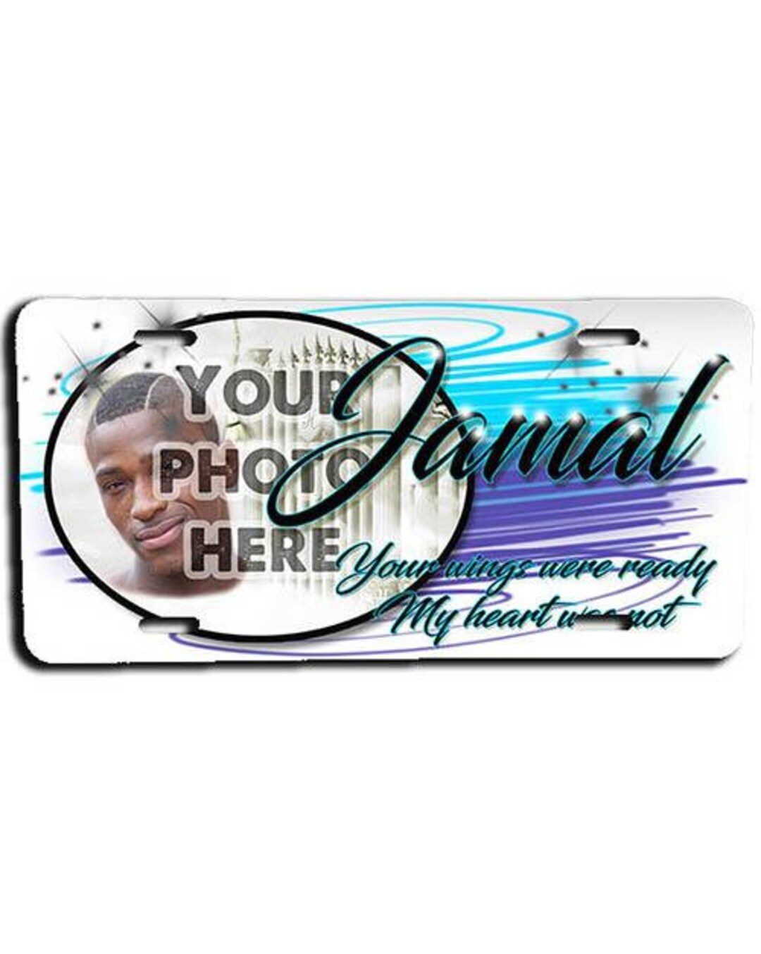 PT008 Personalized Airbrush Your Photo on a License Plate Tag - Etsy