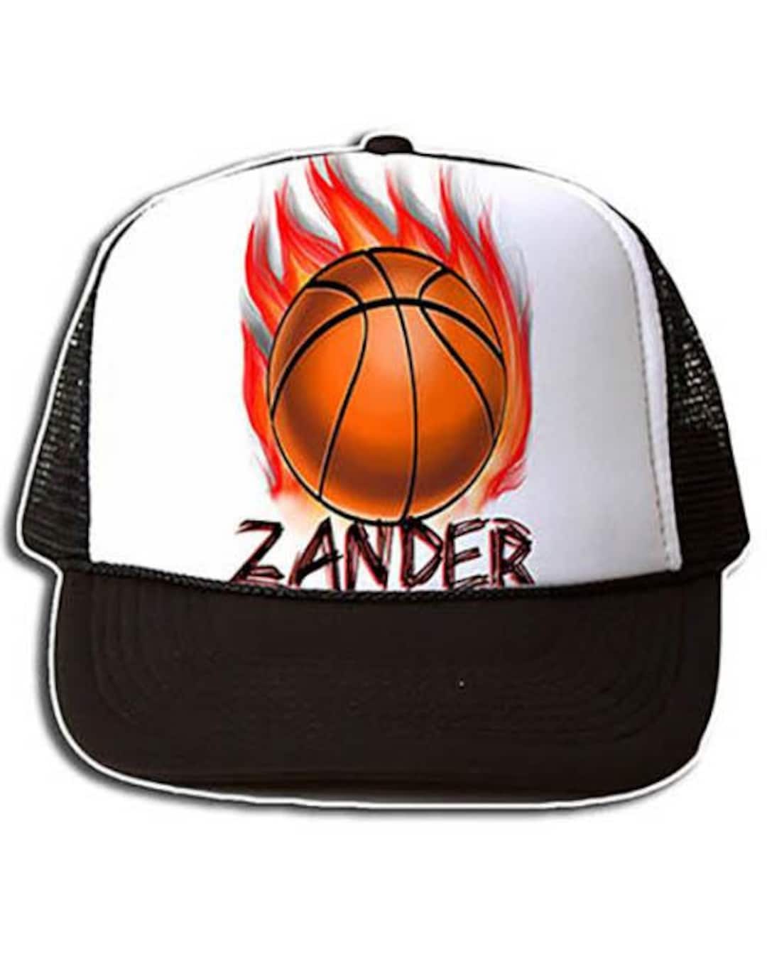 LG002 Personalized Airbrushed Basketball Snapback Trucker Hat - Etsy