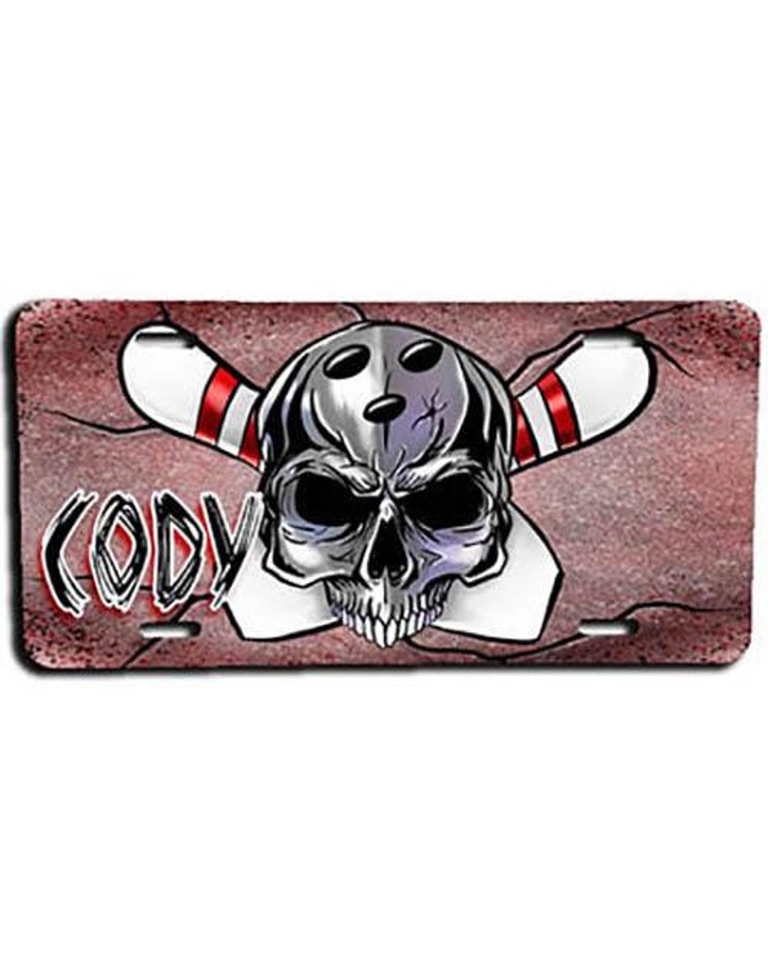 G017 Personalized Airbrush Bowling License Plate Tag - Etsy